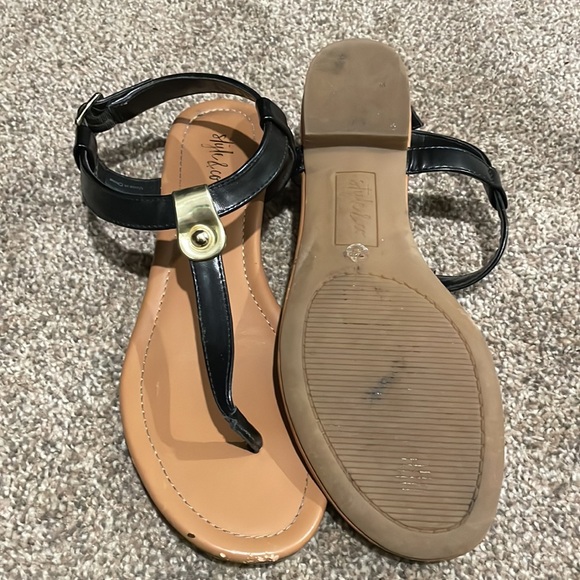 Style & Co. | Shoes | Black Sandals Size 7 | Poshmark